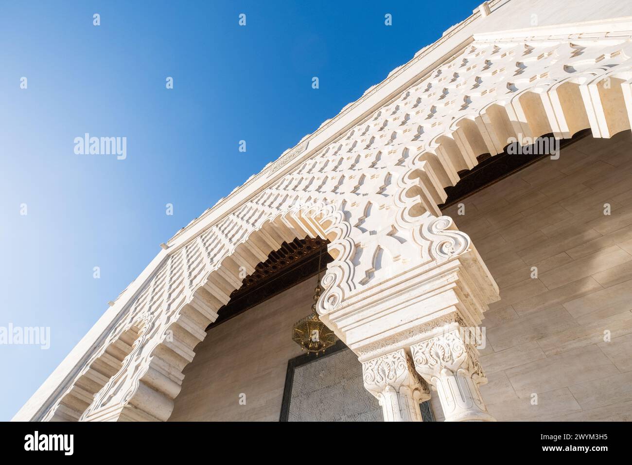 Detail of the decorations and lobed arches of the entrance to the Royal ...