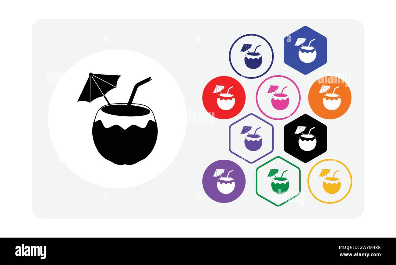 Coconut drink splash Stock Vector Images - Alamy