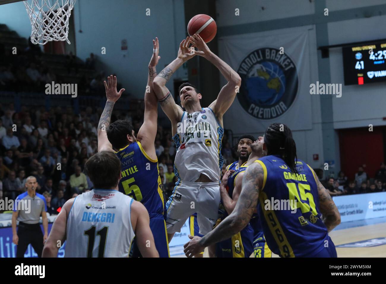 Cremona, Italy. 07th Apr, 2024. Simone Zanotti (Vanoli Cremona) during ...