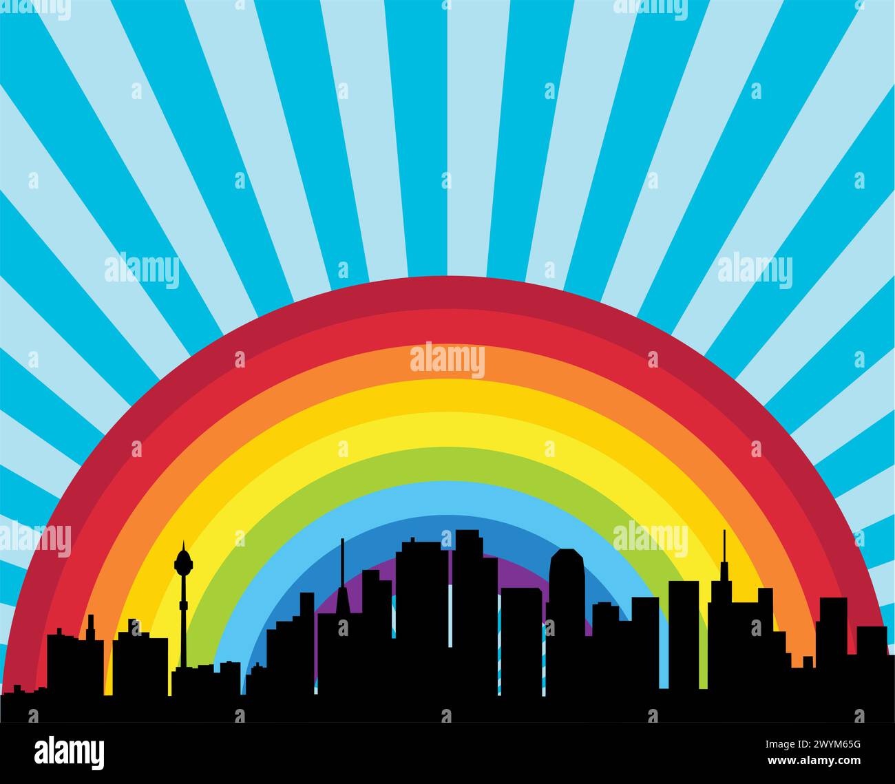 Modern city skyline clipart hi-res stock photography and images - Alamy