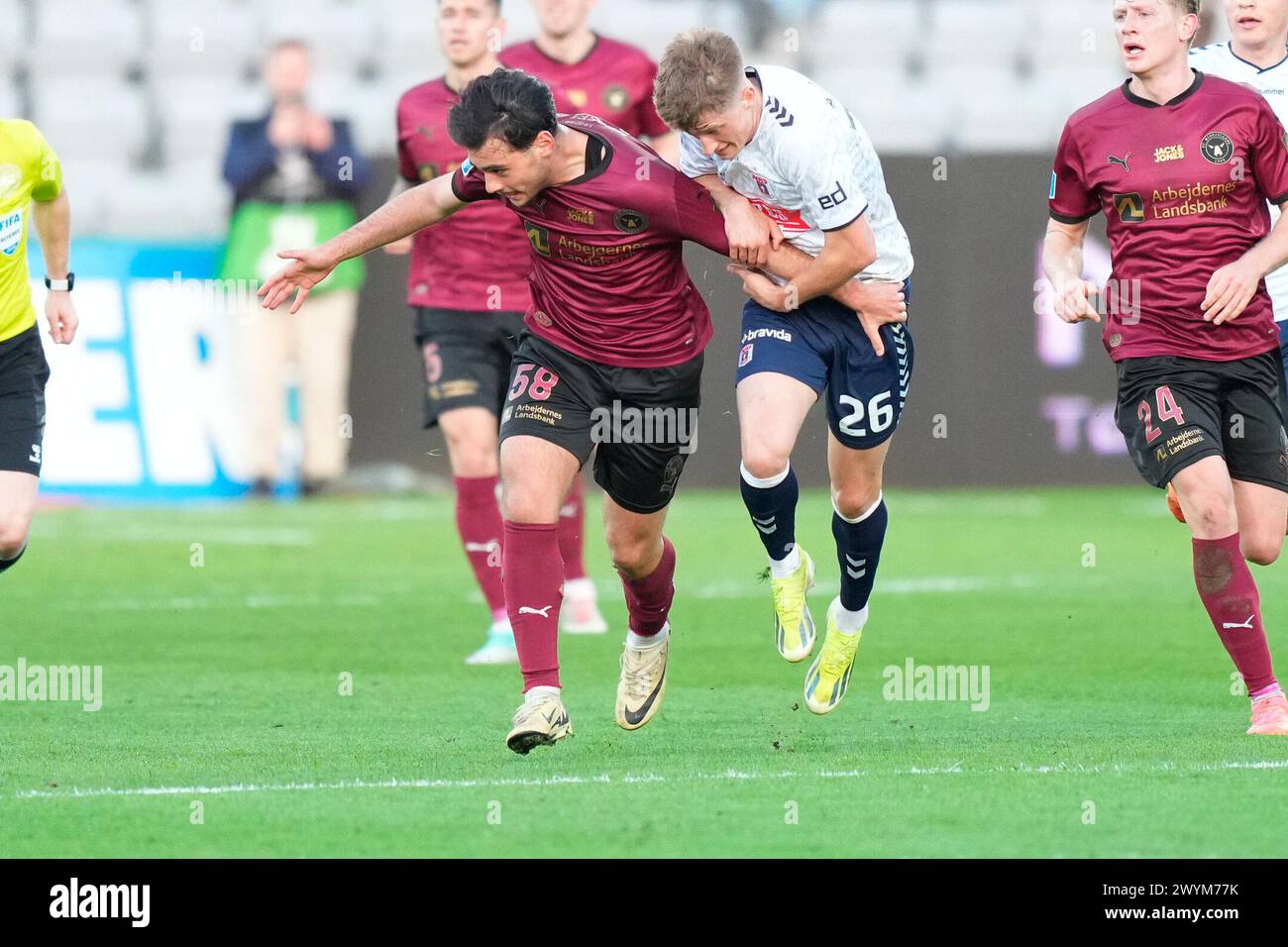 Superleague match between AGF and FC Midtjylland at Ceres Park in Aarhus on Sunday, April 7 ...