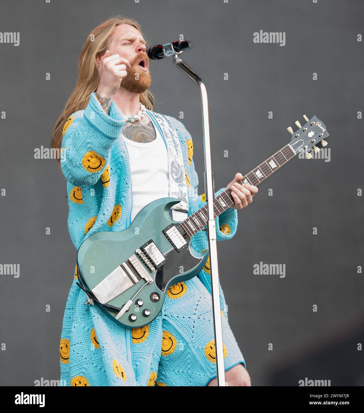 Sam Ryder on the Main Stage at Isle of Wight Festival 2023 Stock Photo ...