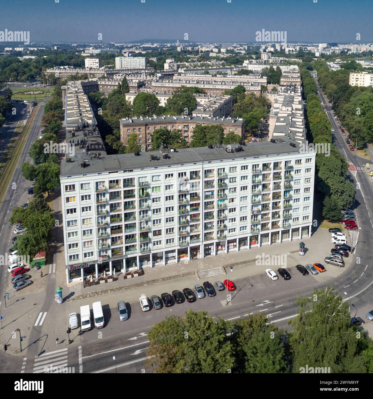 French Block, Blok Francuski, Nowa Huta, Krakow, Poland Stock Photo - Alamy
