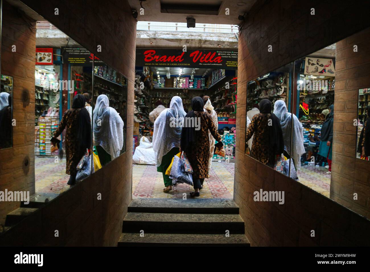 April 07, 2024, Srinagar, India: Women shop at a market ahead of Eid Al-Fitr which marks the end ...