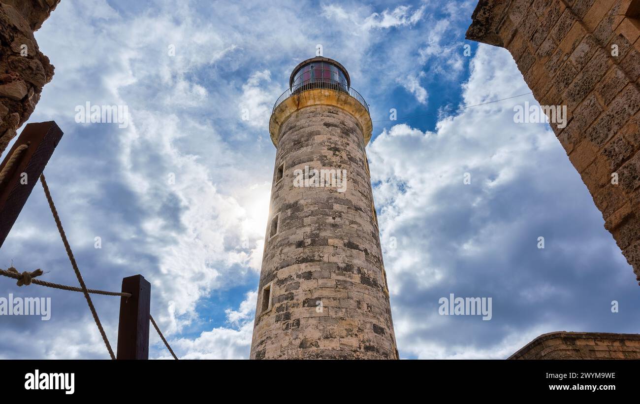 El Morro lighthouse in fortress, Havana, Cuba Stock Photo - Alamy