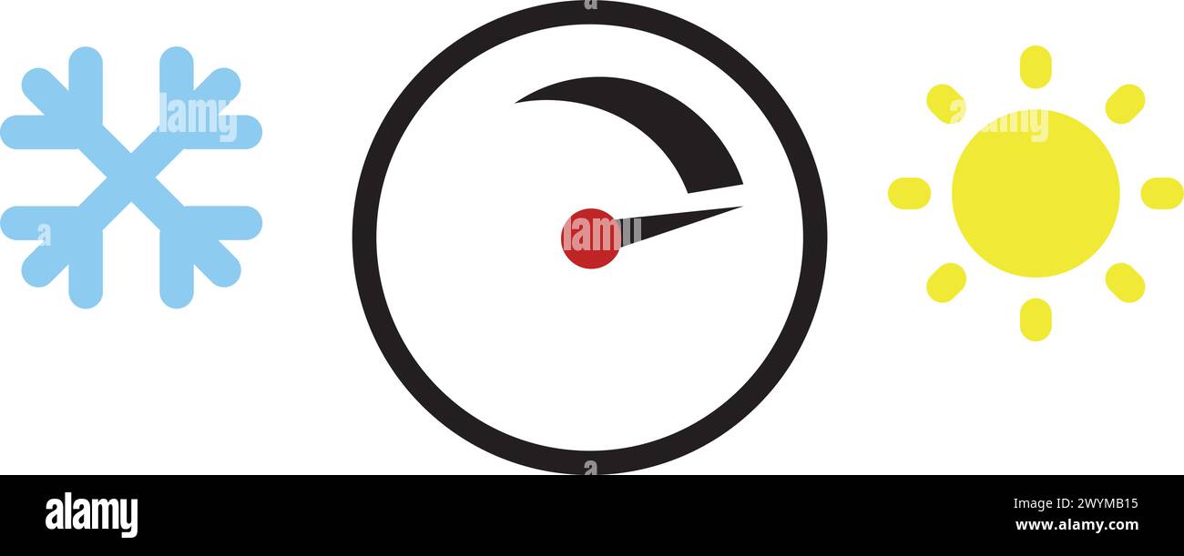 Heating, cooling control knob, regulator icon Stock Vector Image & Art ...