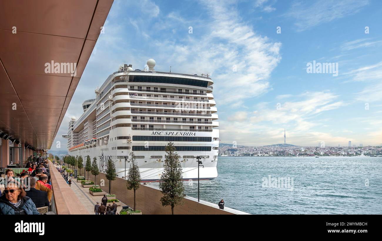 Istanbul, Turkey - May 5, 2023: MSC SPLENDIDA, Large cruise ship docked ...