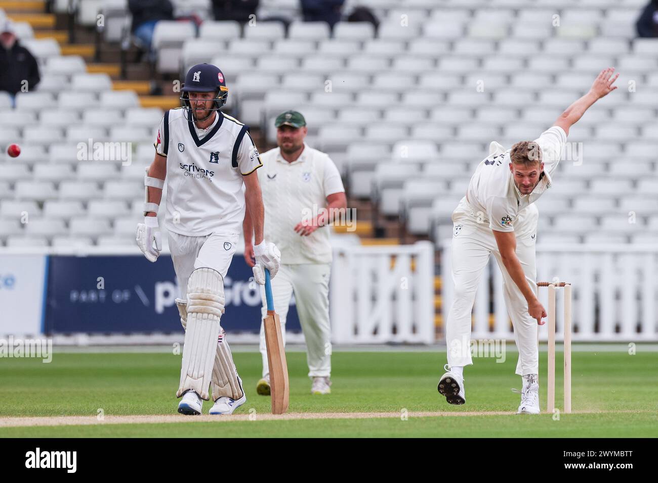 Birmingham, UK. 07th Apr, 2024. Worcestershire's Adam Finch in action ...
