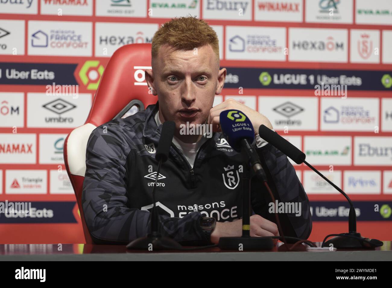 Coach of Stade de Reims Will Still aka William Still during the post ...