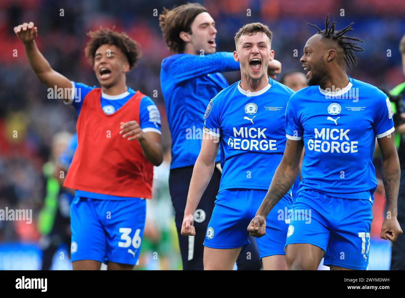 Matchwinner Harrison Burrows of Peterborough United celebrates at full ...