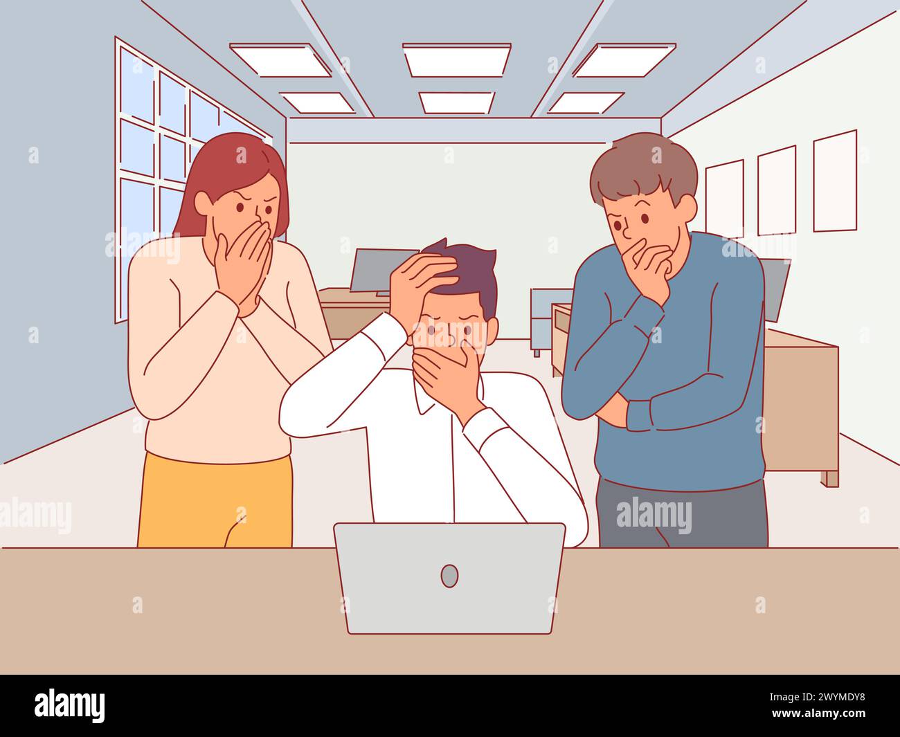 Getting bad news Stock Vector Images - Alamy