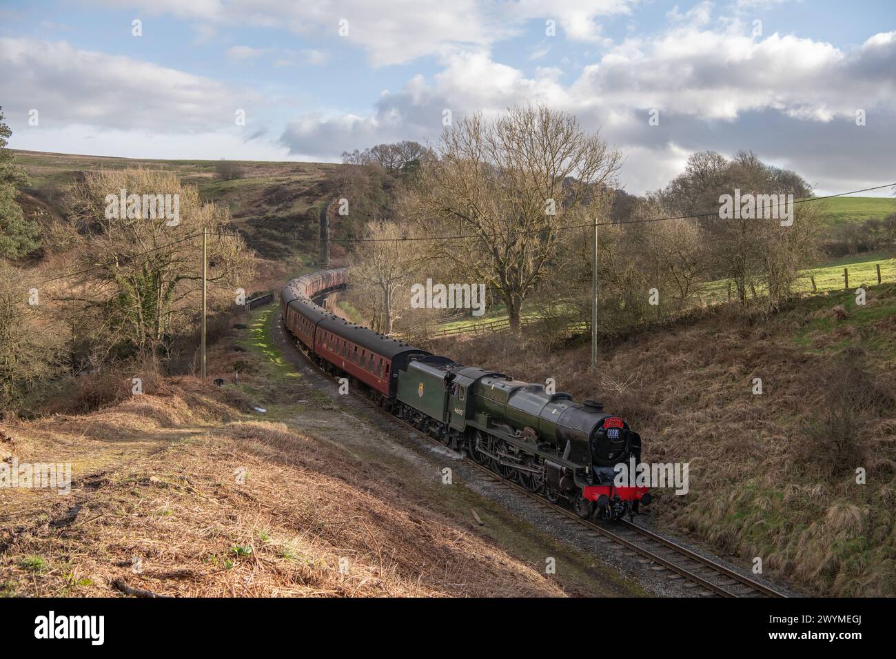 46100 Royal Scot at Darnholme after leaving Goathland on the North York ...