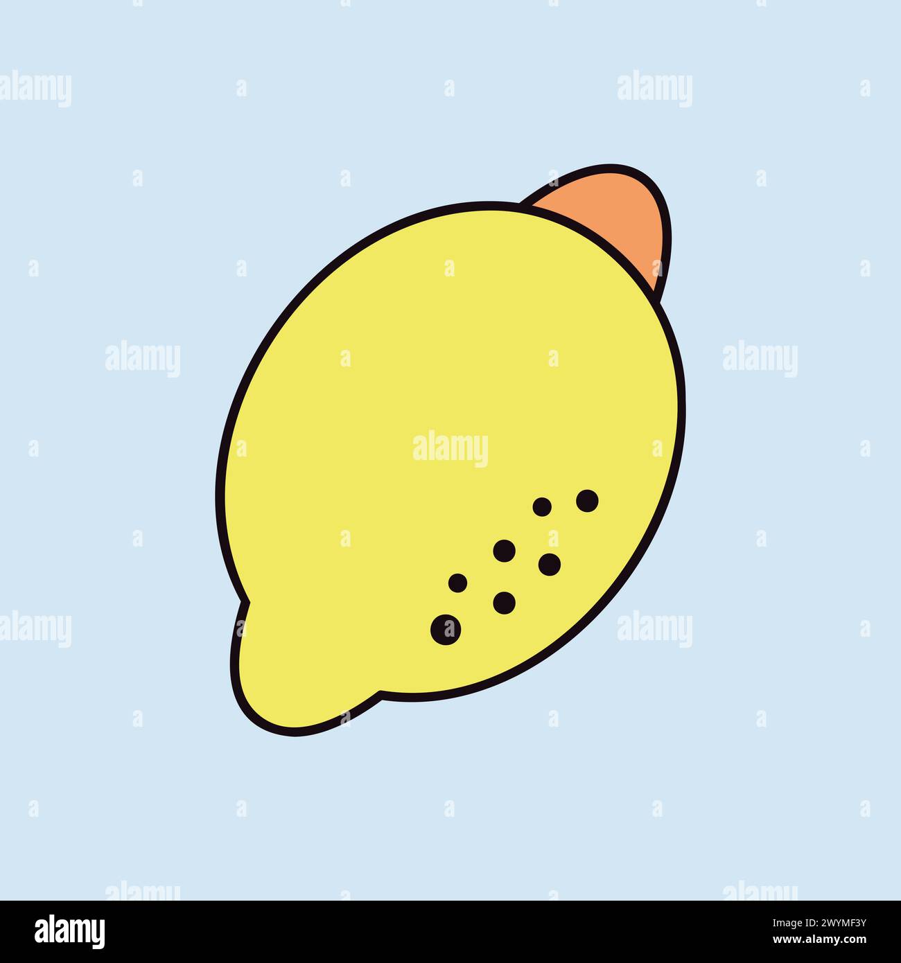 Lemon vector icon. Graph symbol for food and drinks web site, apps ...