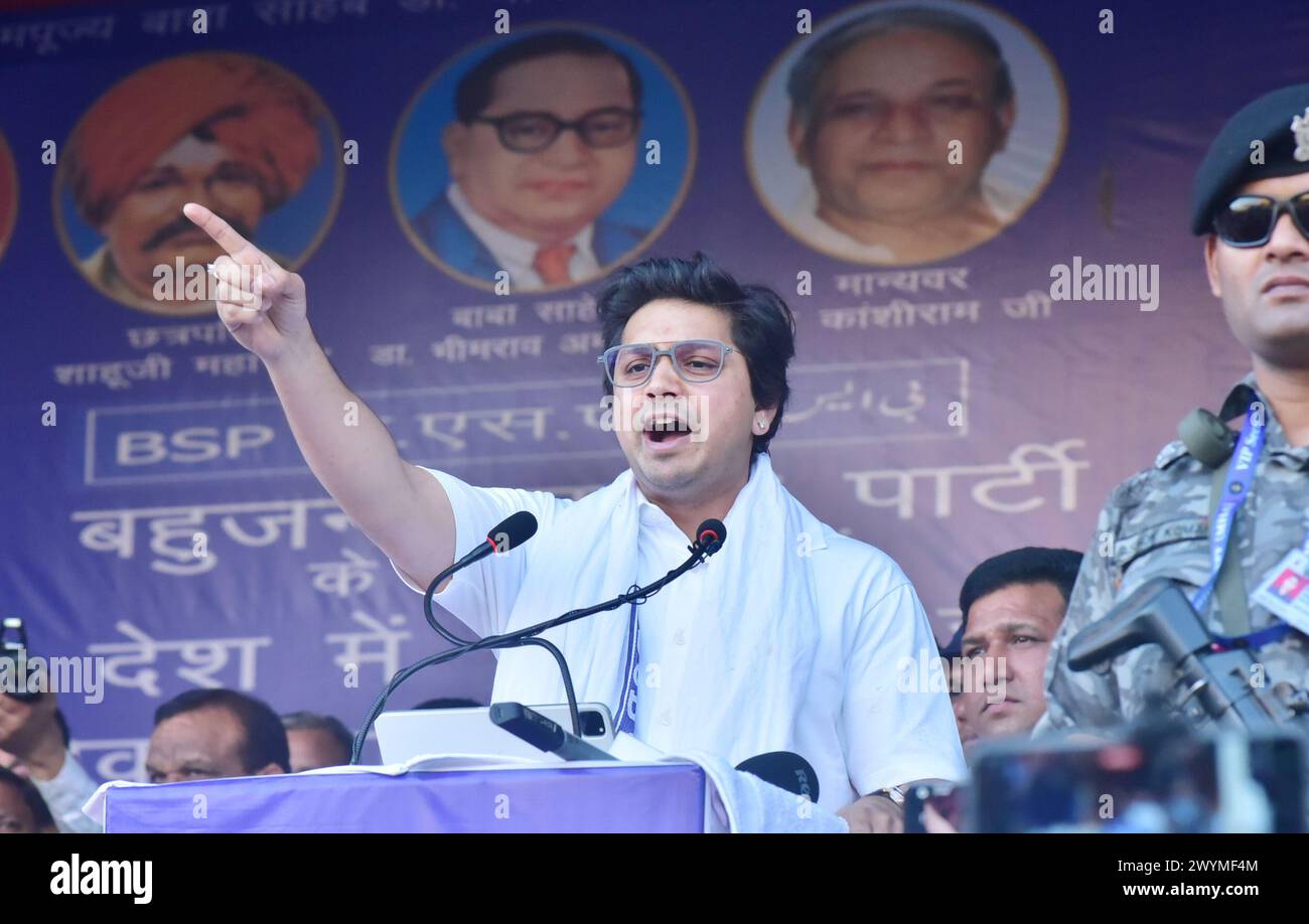 GHAZIABAD, INDIA - APRIL 6: BSP national coordinator Akash Anand on ...