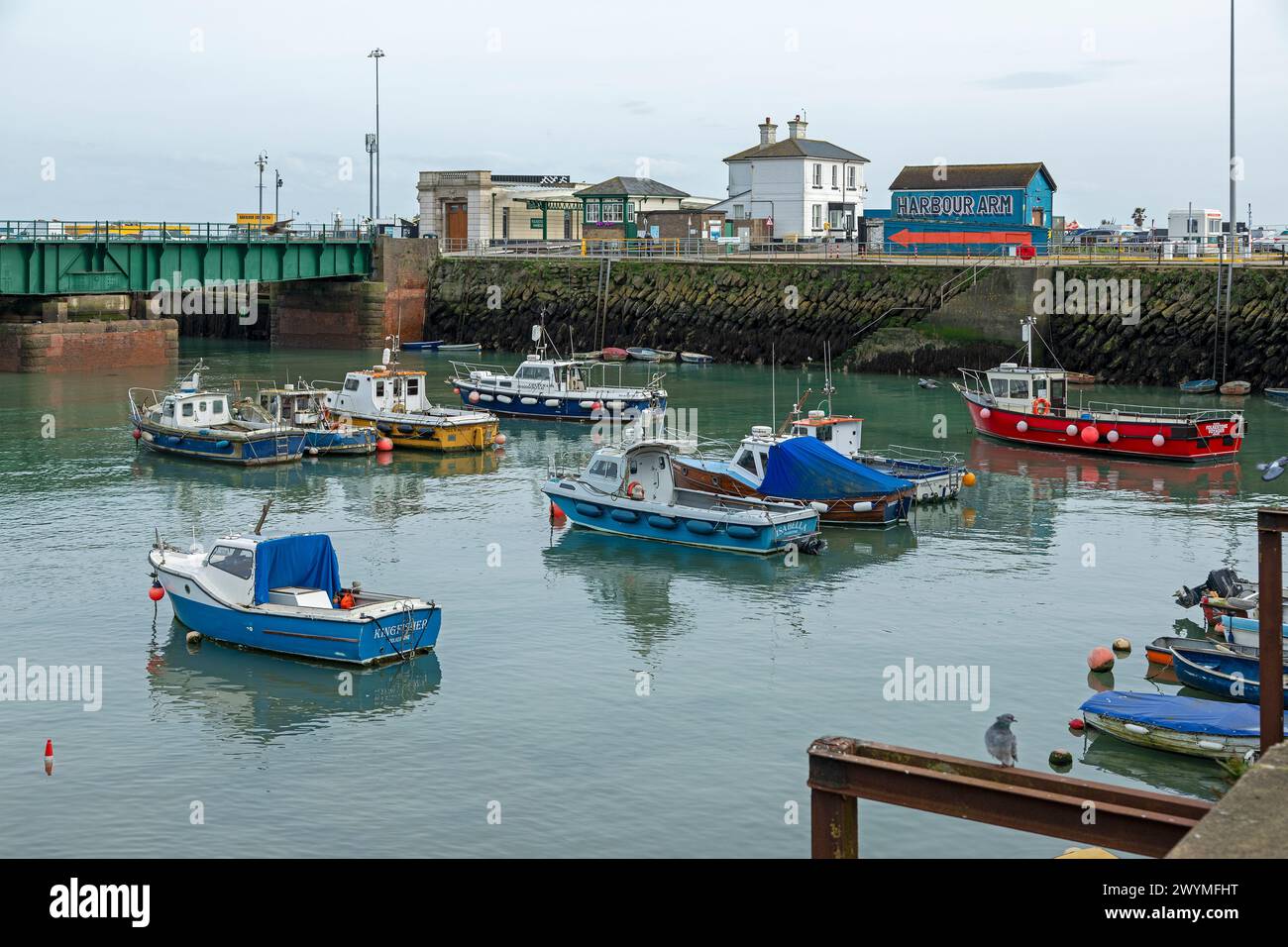 Boats, Boat harbour, Folkestone, Kent, England, Great Britain Stock ...