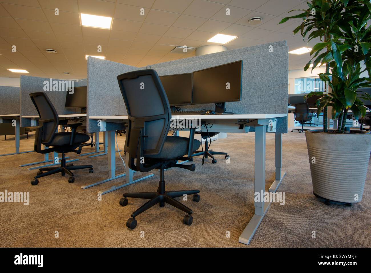 Empty Office Interior With Chairs and table Stock Photo - Alamy