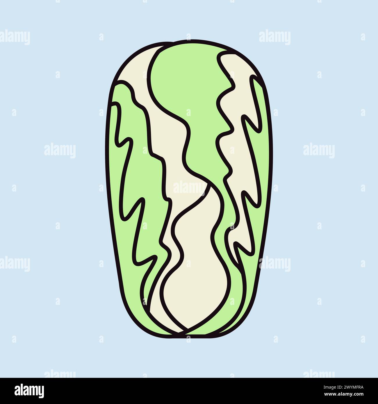 Chinese cabbage isolated vector icon. Vegetable sign. Graph symbol for ...