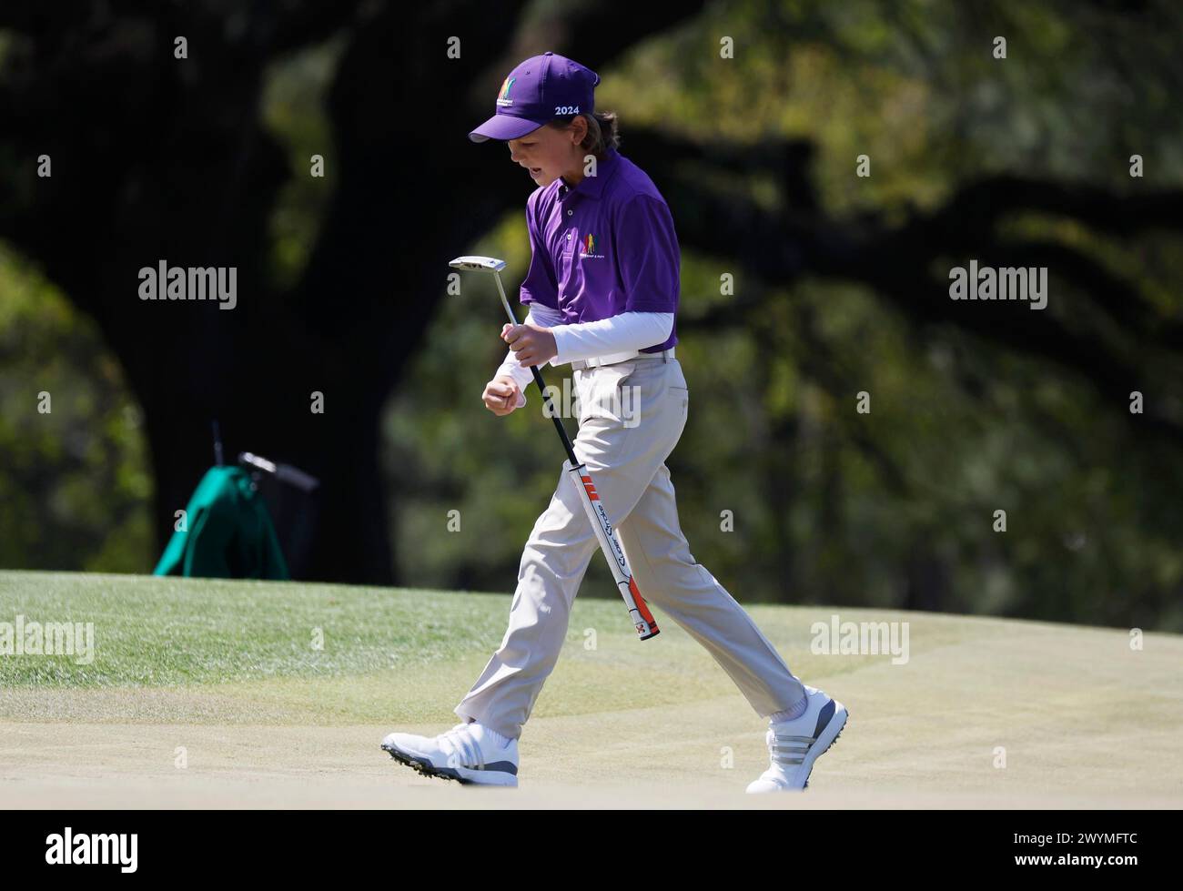 Augusta, United States. 06th Apr, 2024. Texas Terry celebrates after a ...