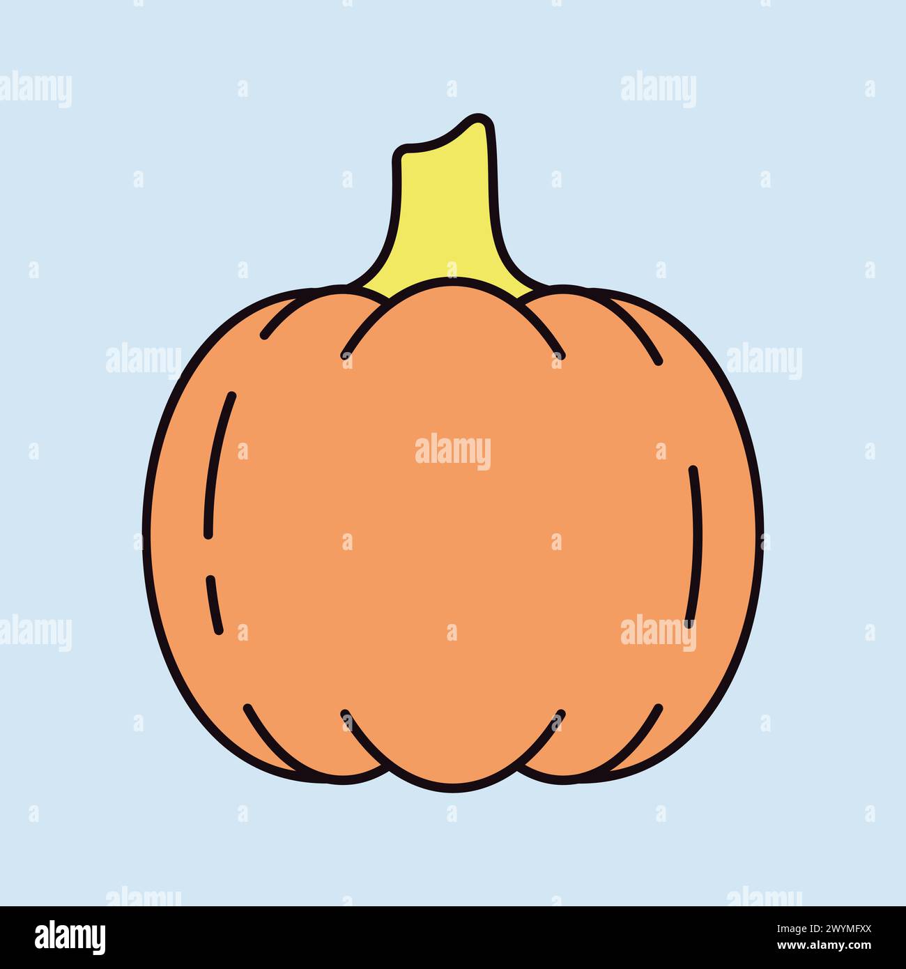 Pumpkin isolated vector icon. Vegetable sign. Graph symbol for food and ...