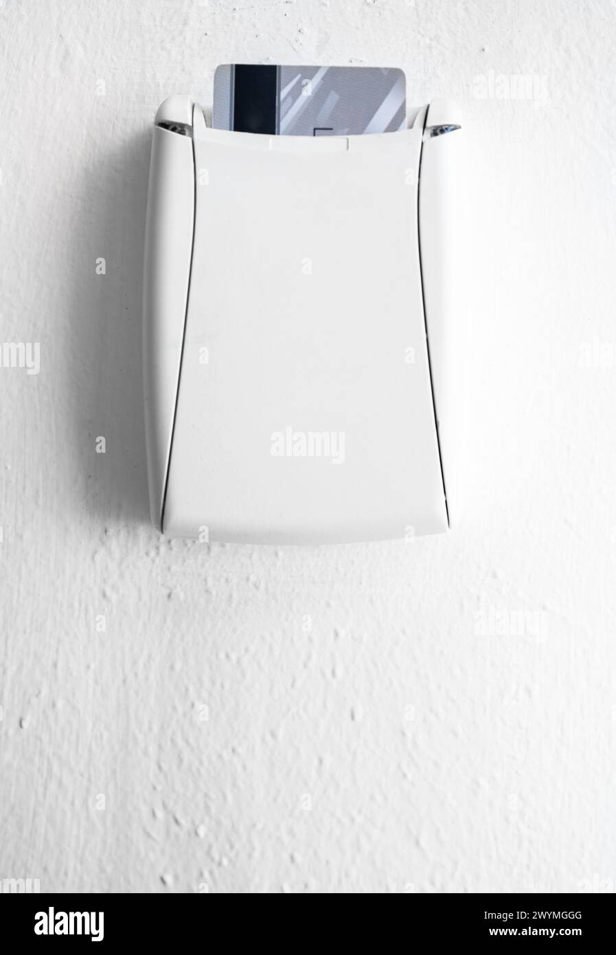 Hotel key card reader with card for powering electricity Stock Photo ...