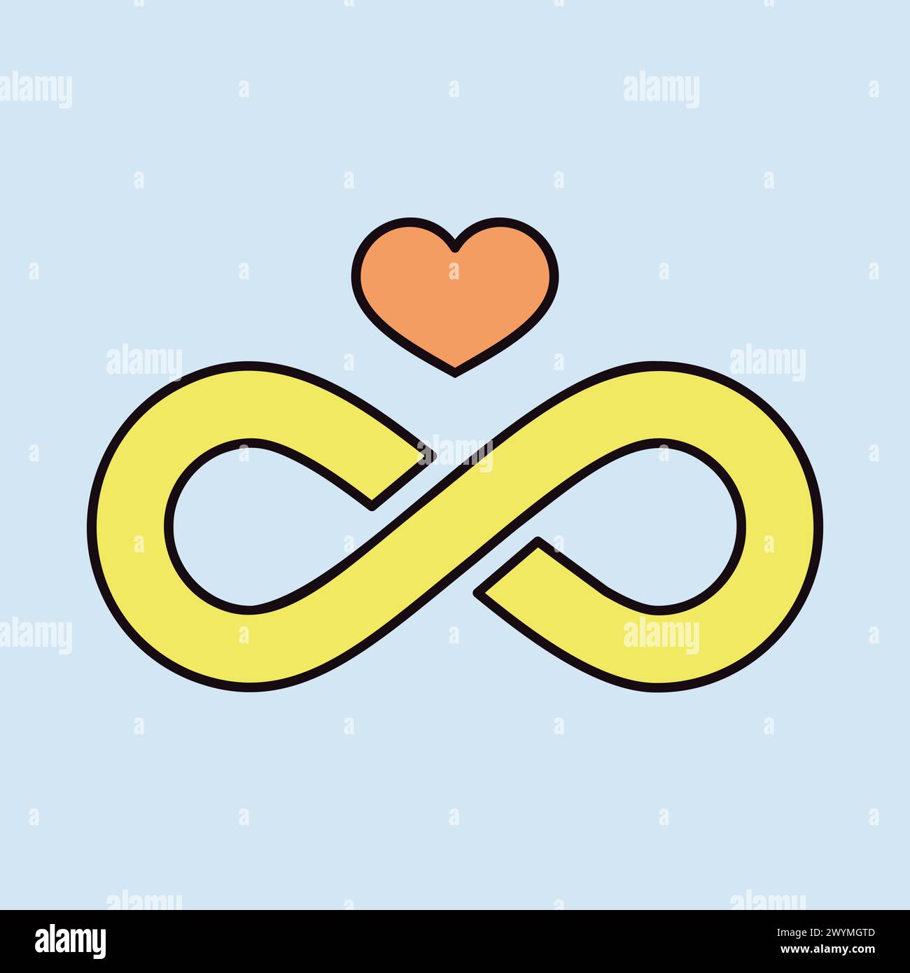 Eternal romance Stock Vector Images - Alamy