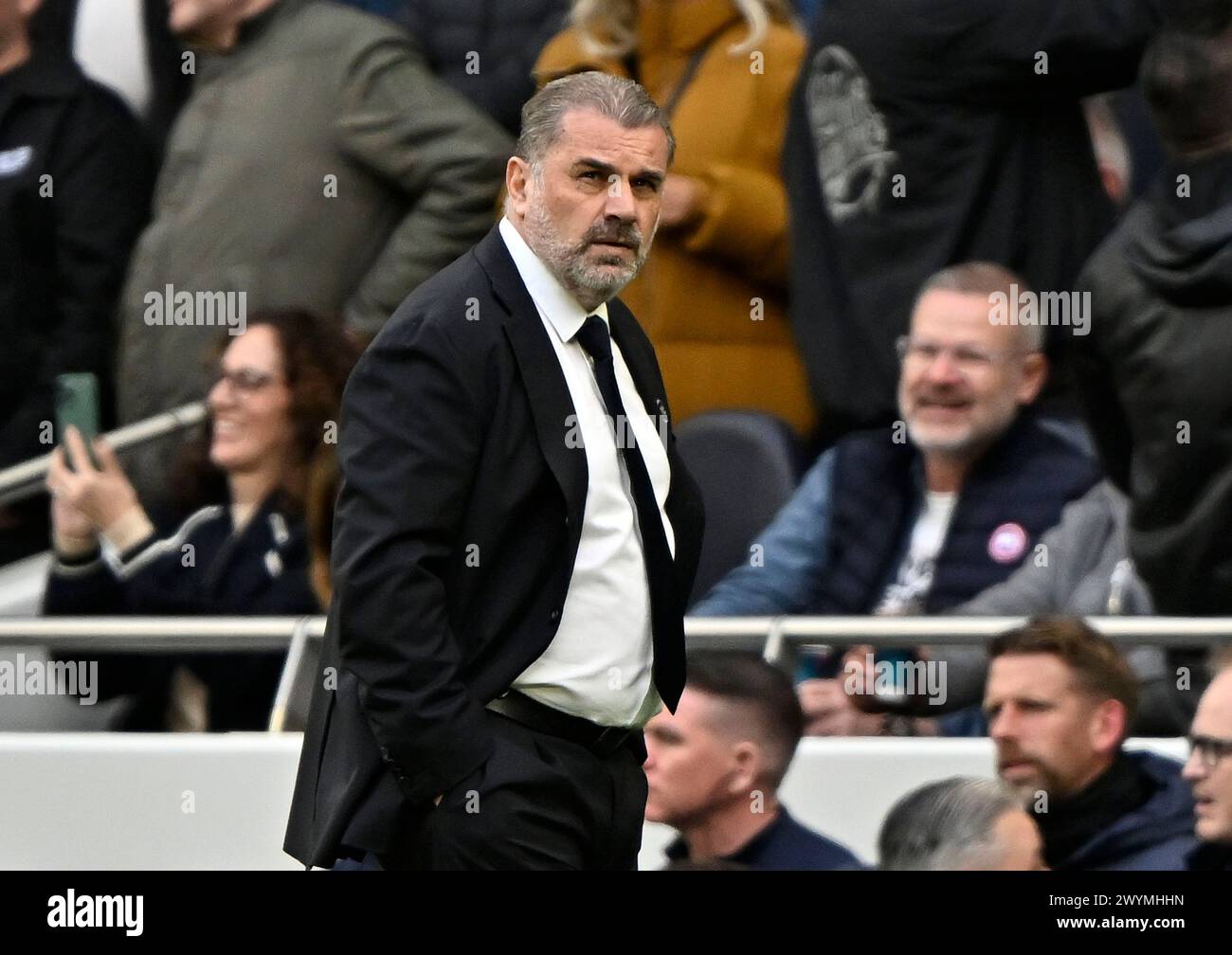London, UK. 7th Apr, 2024. Ange Postecoglou (Spurs manager) during the ...