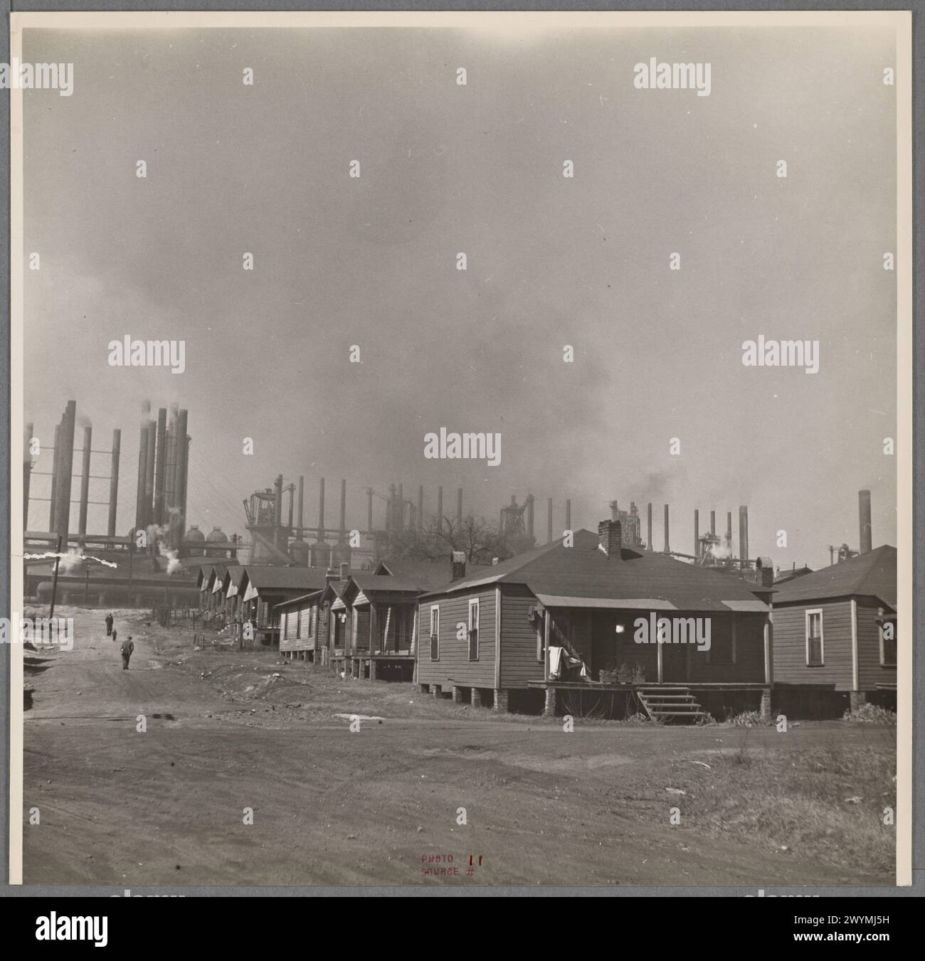 Steel mill and workers' houses near Birmingham, Alabama Stock Photo - Alamy
