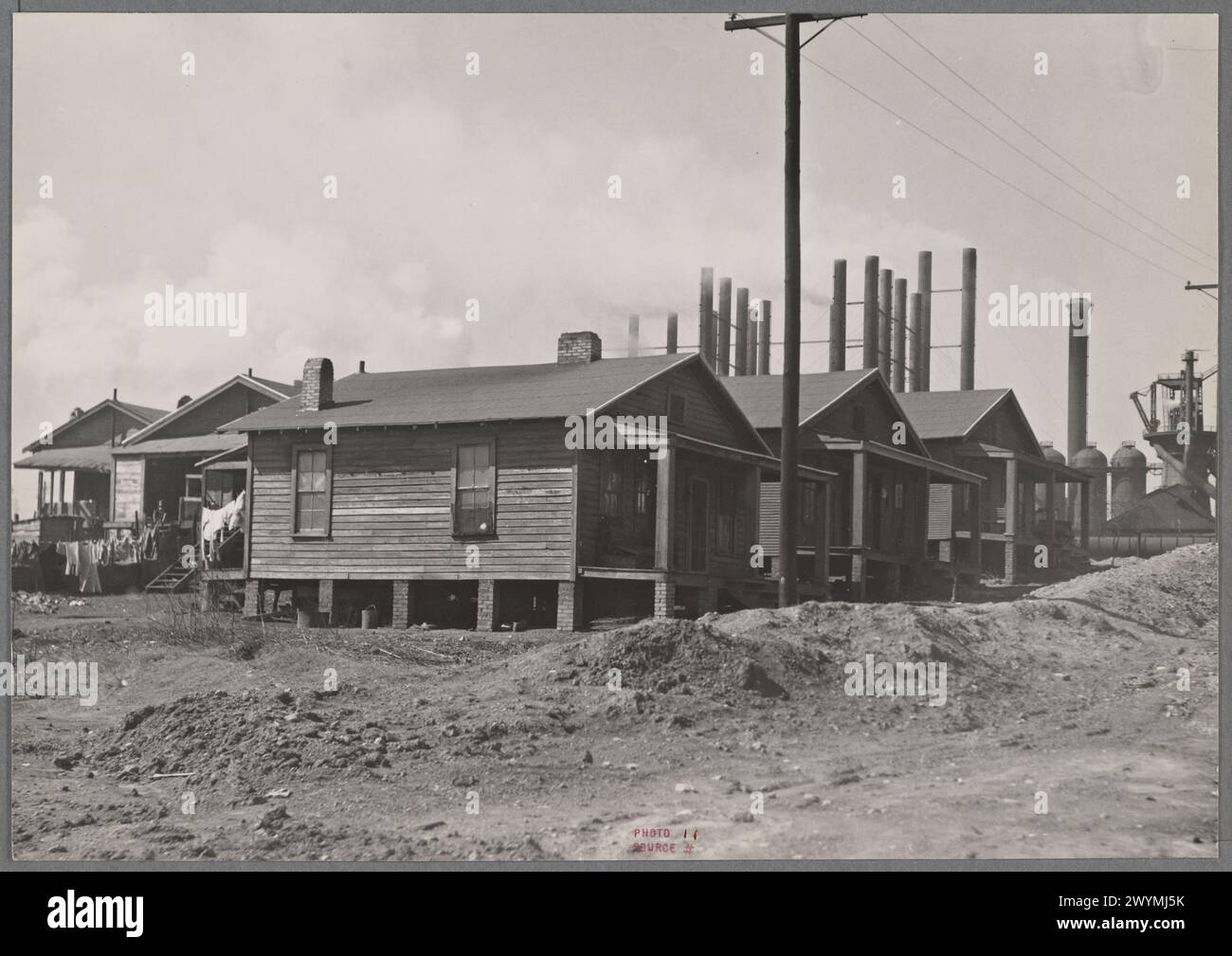 Steel mill and workers' houses near Birmingham, Alabama Stock Photo - Alamy