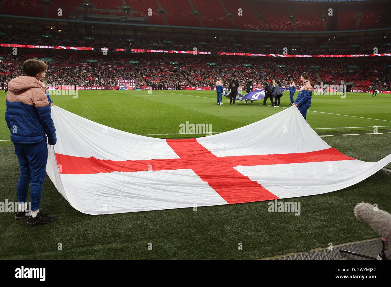 St George's flag England v Sweden UEFA Women's Euro football qualifier ...