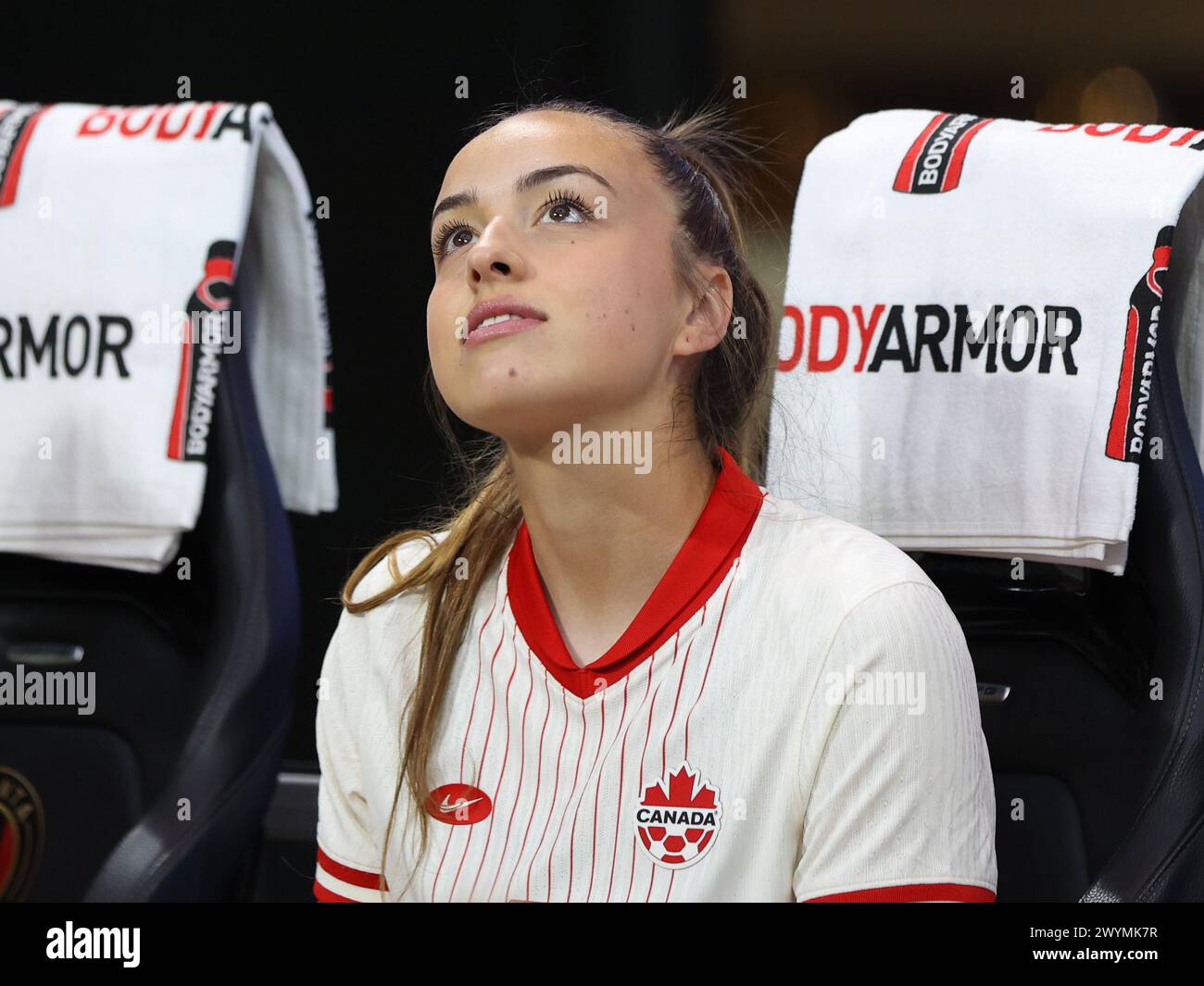 Atlanta, Georgia, USA. 6th Apr, 2024. Canada midfielder JULIA GROSSO (7 ...