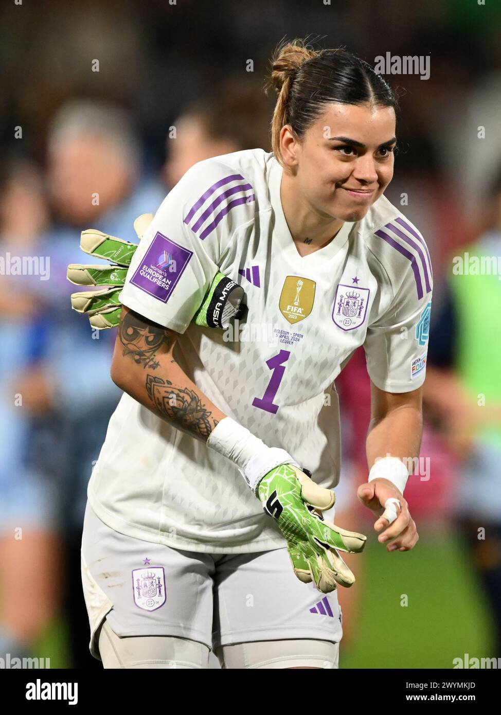 LEUVEN - Spain goalkeeper Misa during the European Championship ...