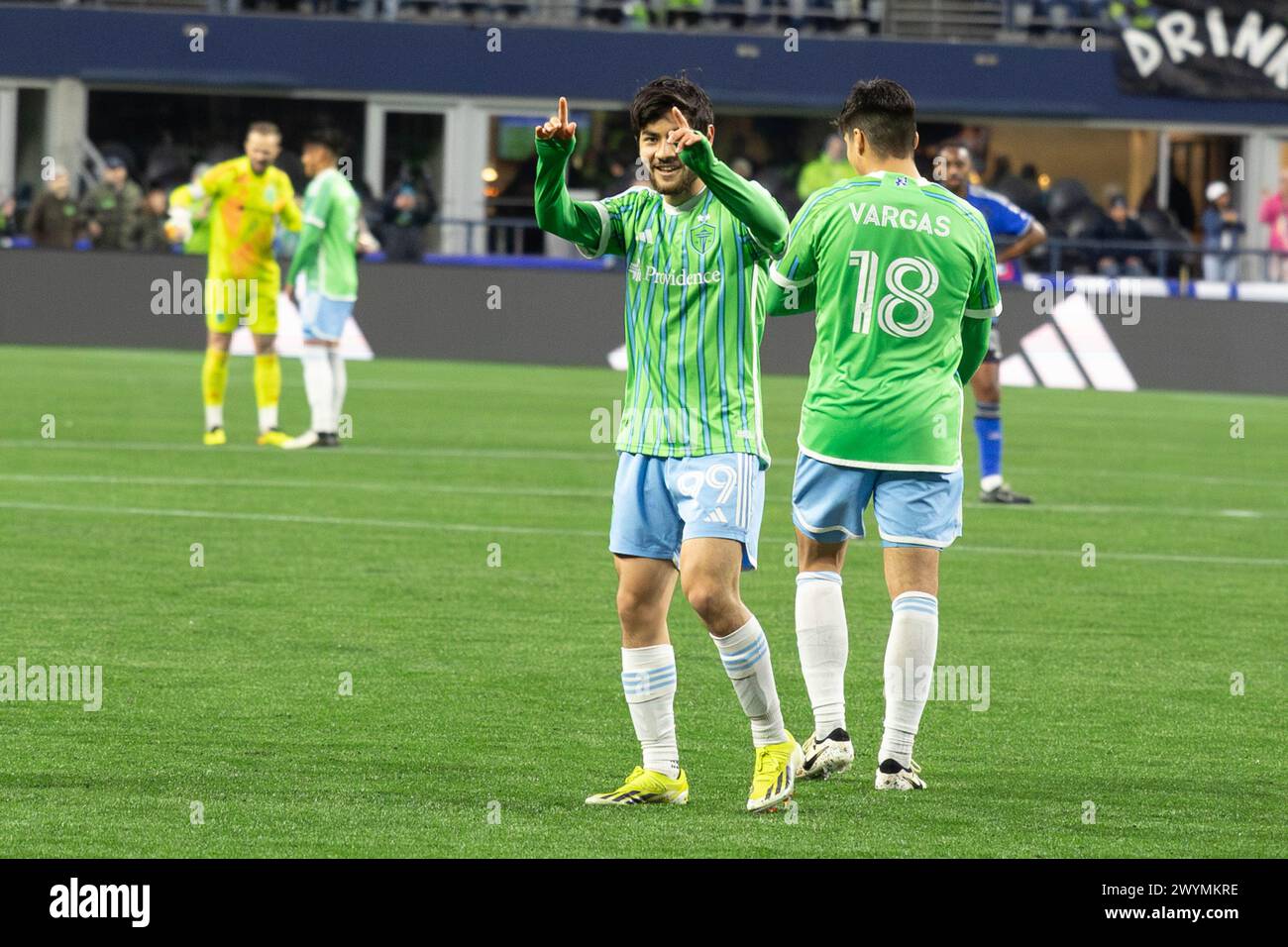 Seattle, Washington, USA. 6th Apr, 2024. Seattle Sounders player DYLAN ...