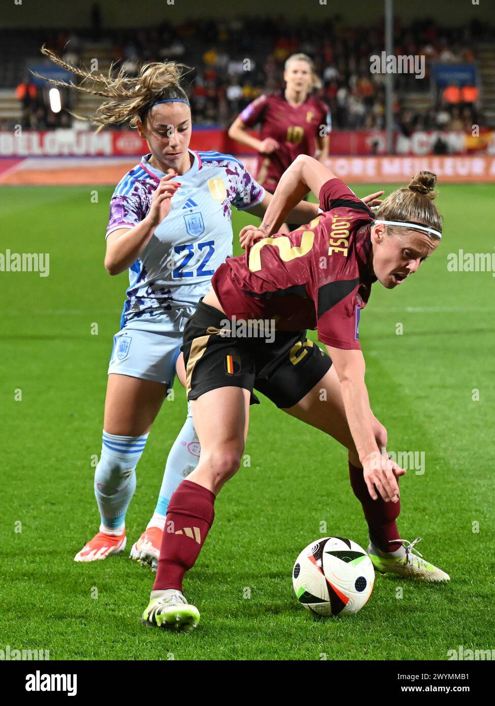 LEUVEN - (l-r) Athenea of Spain, Laura Deloose of Belgium during the ...