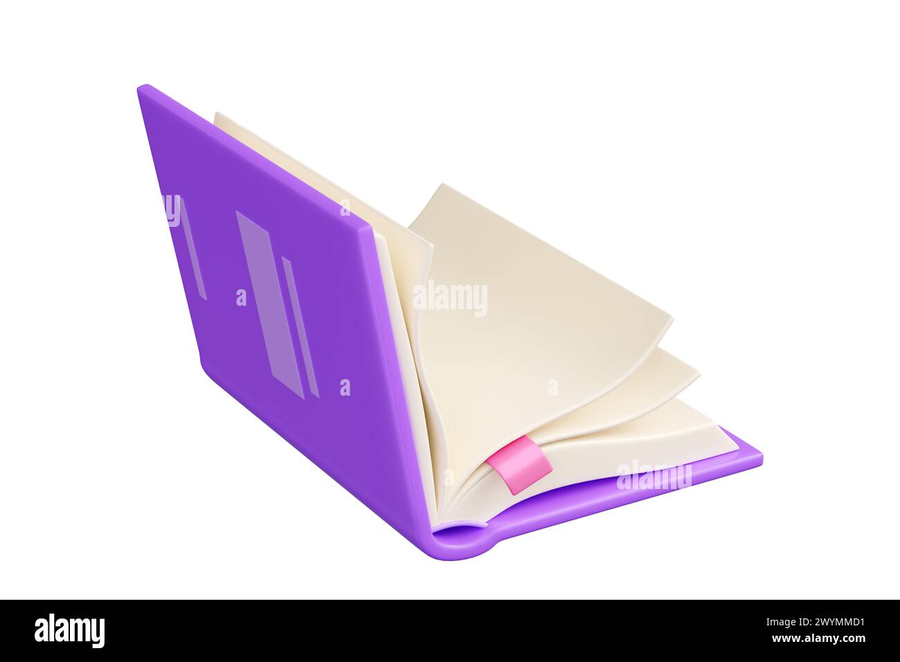 Open book 3d render illustration Stock Photo - Alamy
