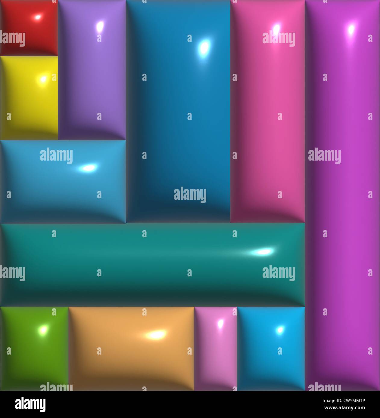 Multi-colored cubes, abstract background. 3D rendering illustration ...