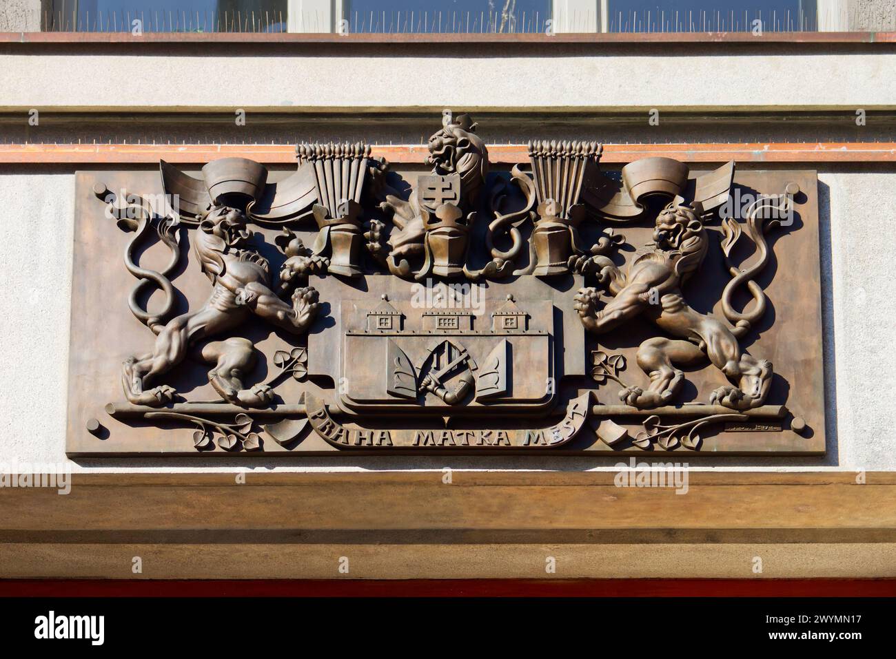 Prague City Coat of Arms on Regional Government Office (Magistrat ...
