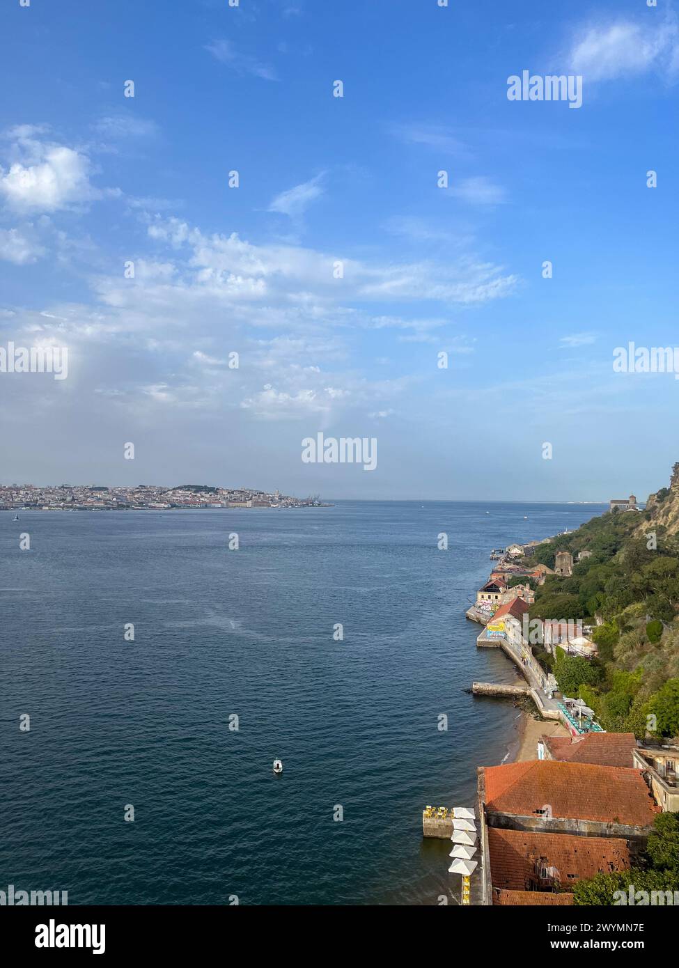 Lisbon, Portugal, summertime, steets, colourful buildings,Almada ...