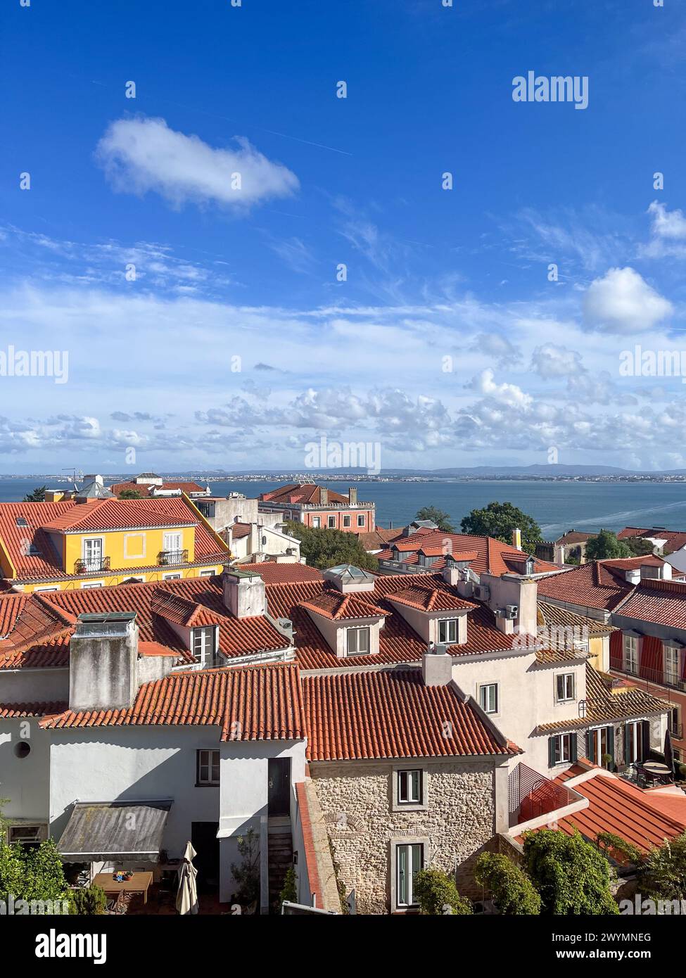 Lisbon, Portugal, summertime, steets, colourful buildings,Alfama area ...