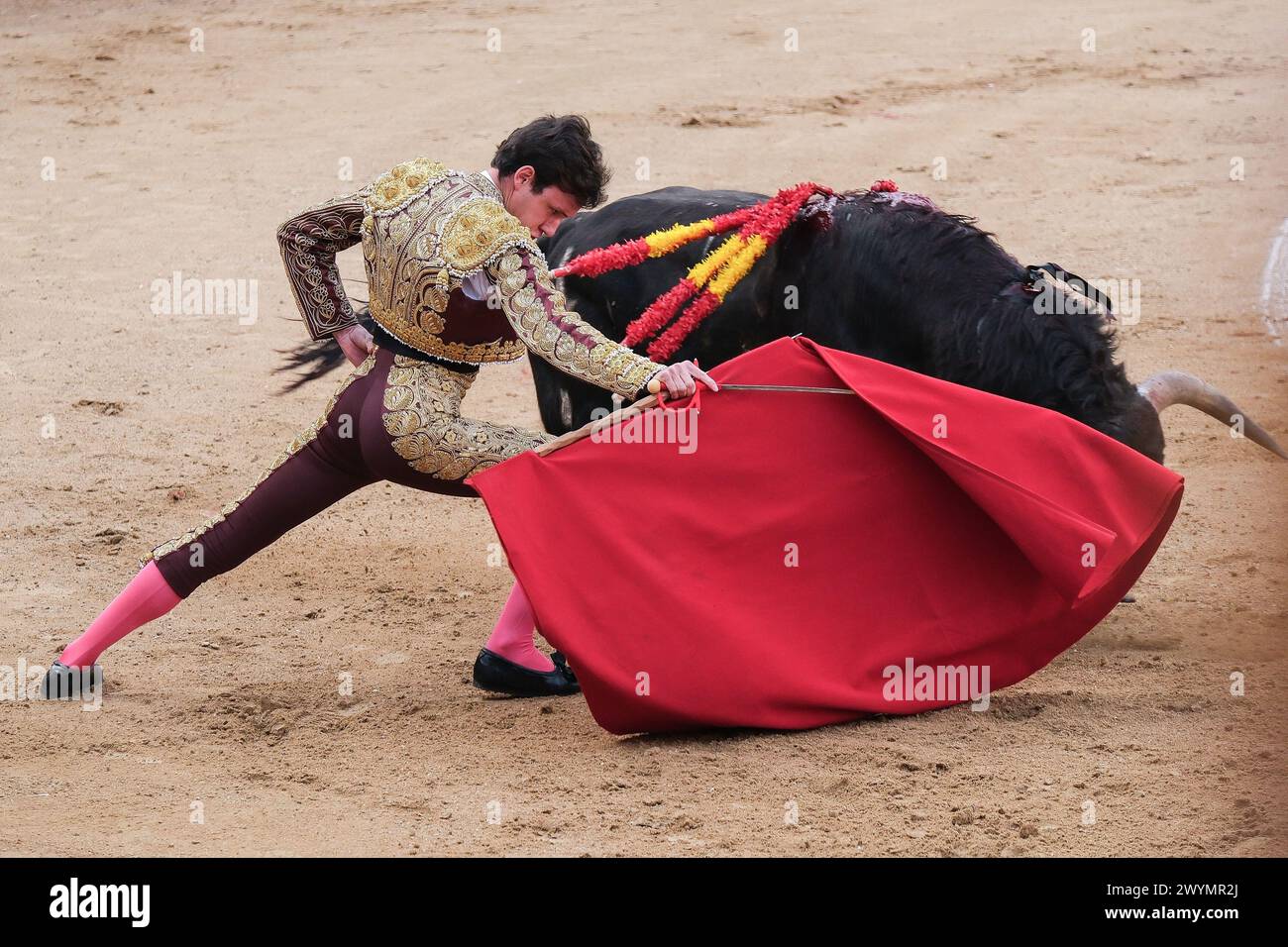 the bullfighter Fabio Jimenez during the bullfight of Corrida de Toros ...