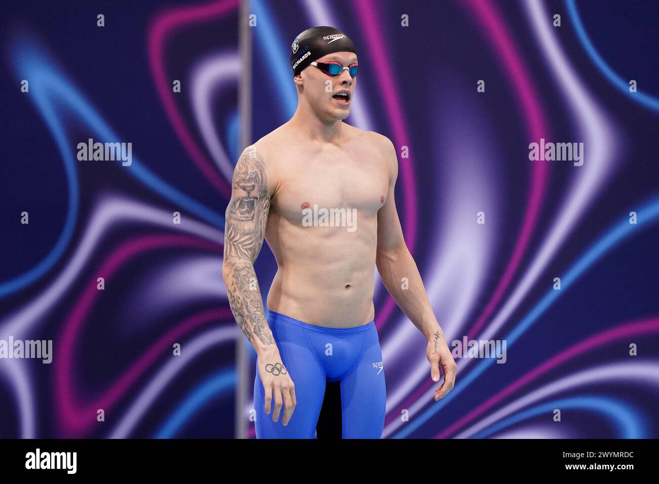Matthew Richards in action during the Men's 200m Freestyle Paris Final ...