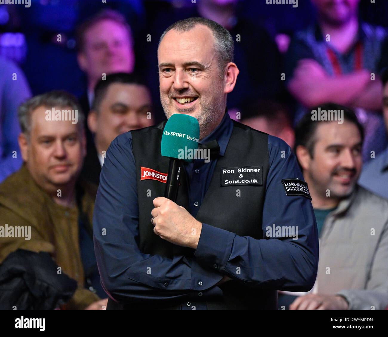 Mark Williams gets interviewed by ITV after the Johnstone’s Paint Tour ...