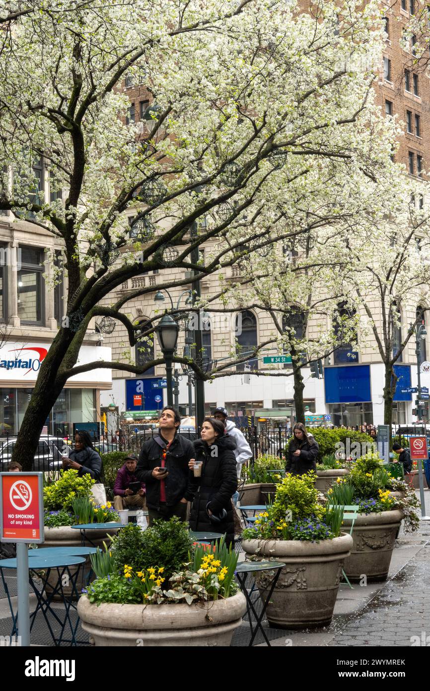 Herald square tables people hi-res stock photography and images - Alamy