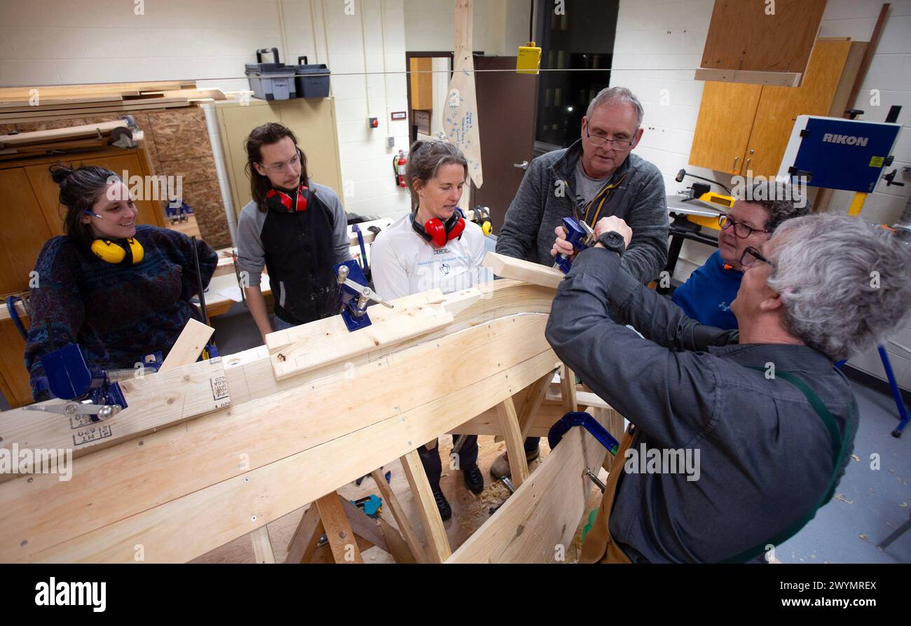From the left around to the right: Students, Ellen Davis, Hlib ...