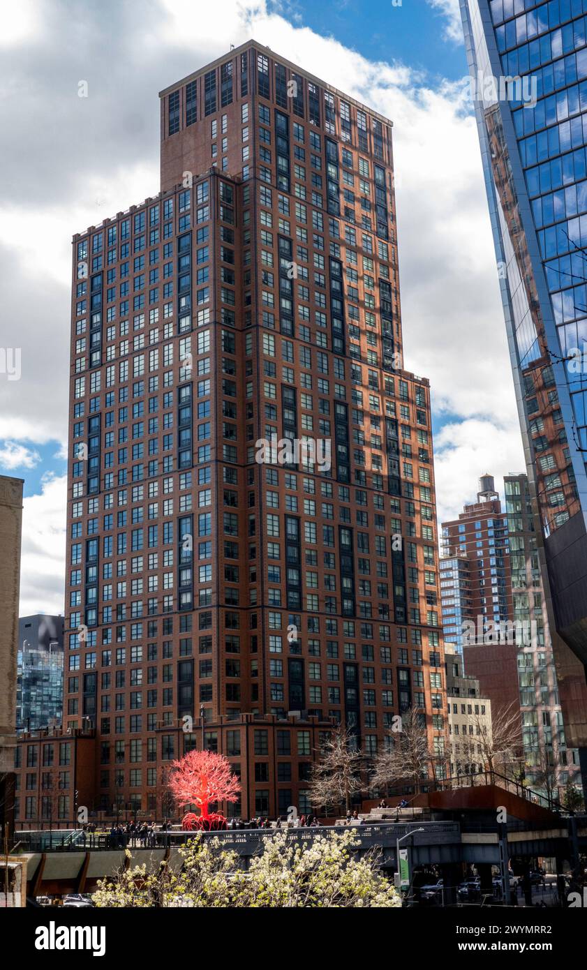 The old tree is a pink and red 25 foot tall sculpture comprised of man ...