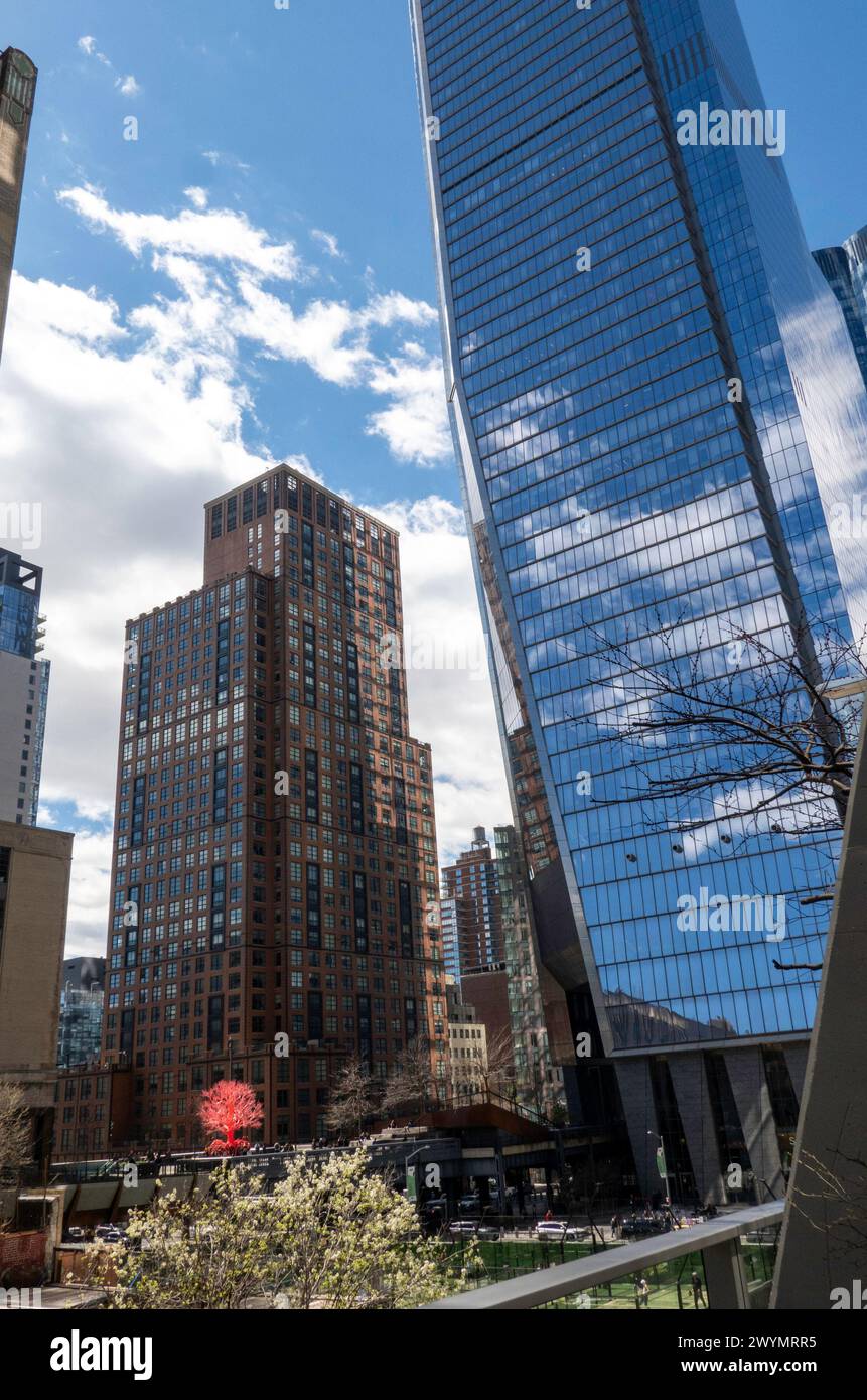 The old tree is a pink and red 25 foot tall sculpture comprised of man ...