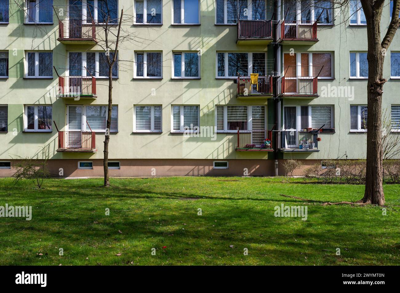 Auschwitz, Poland, March 21, 2024 - Typical eastern European apartment ...