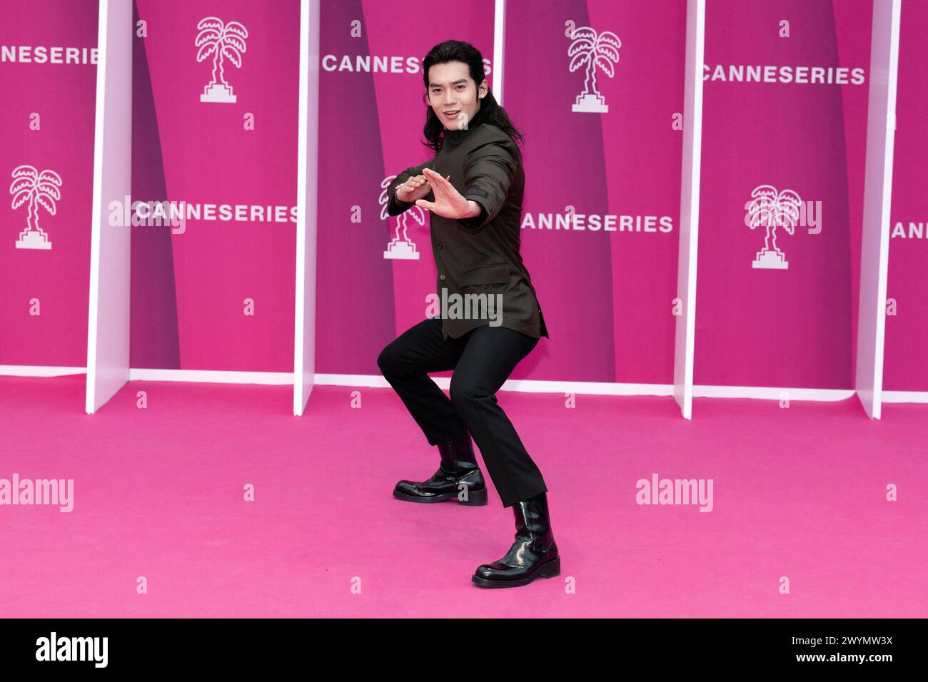 Cannes, France. 07th Apr, 2024. Yosh Yu attends the pink carpet during ...