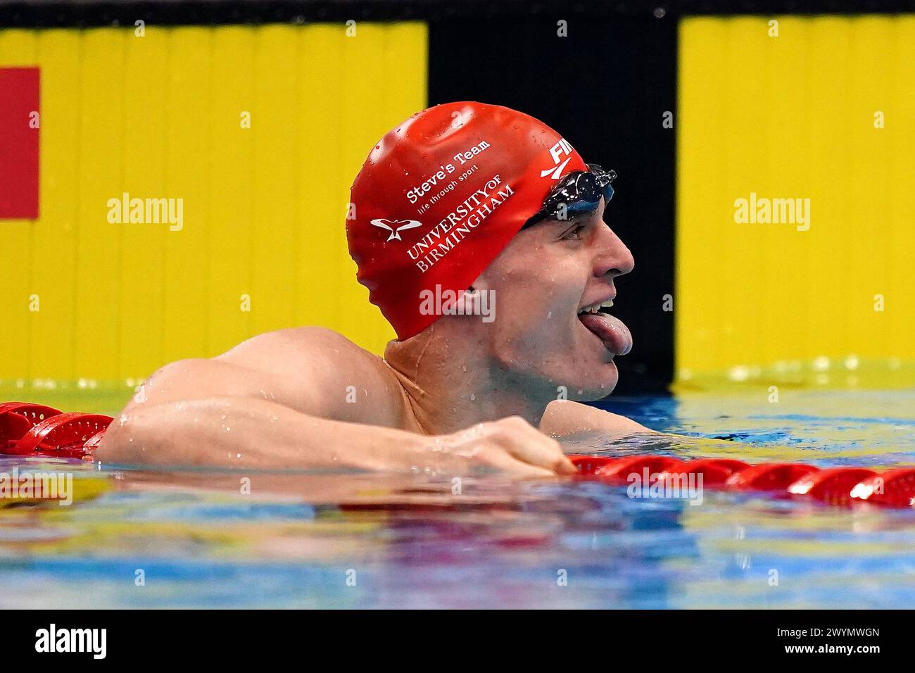 Oliver Morgan after racing in the Men's 200m Backstroke Paris Final on ...