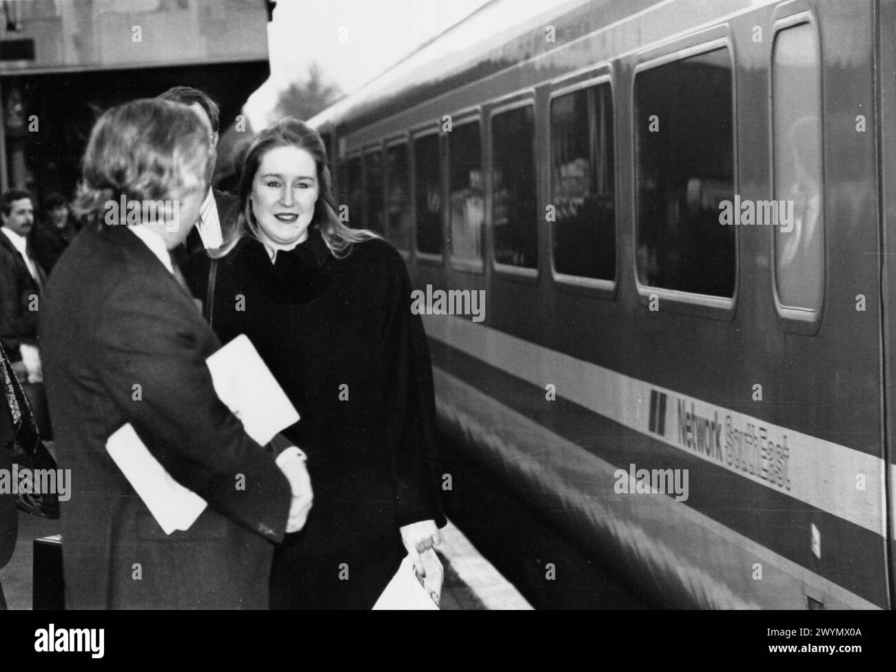 TRAIN CRASH SURVIVOR CLARE ELLIOT WAITS FOR HER TRAIN AT WINCHESTER ...