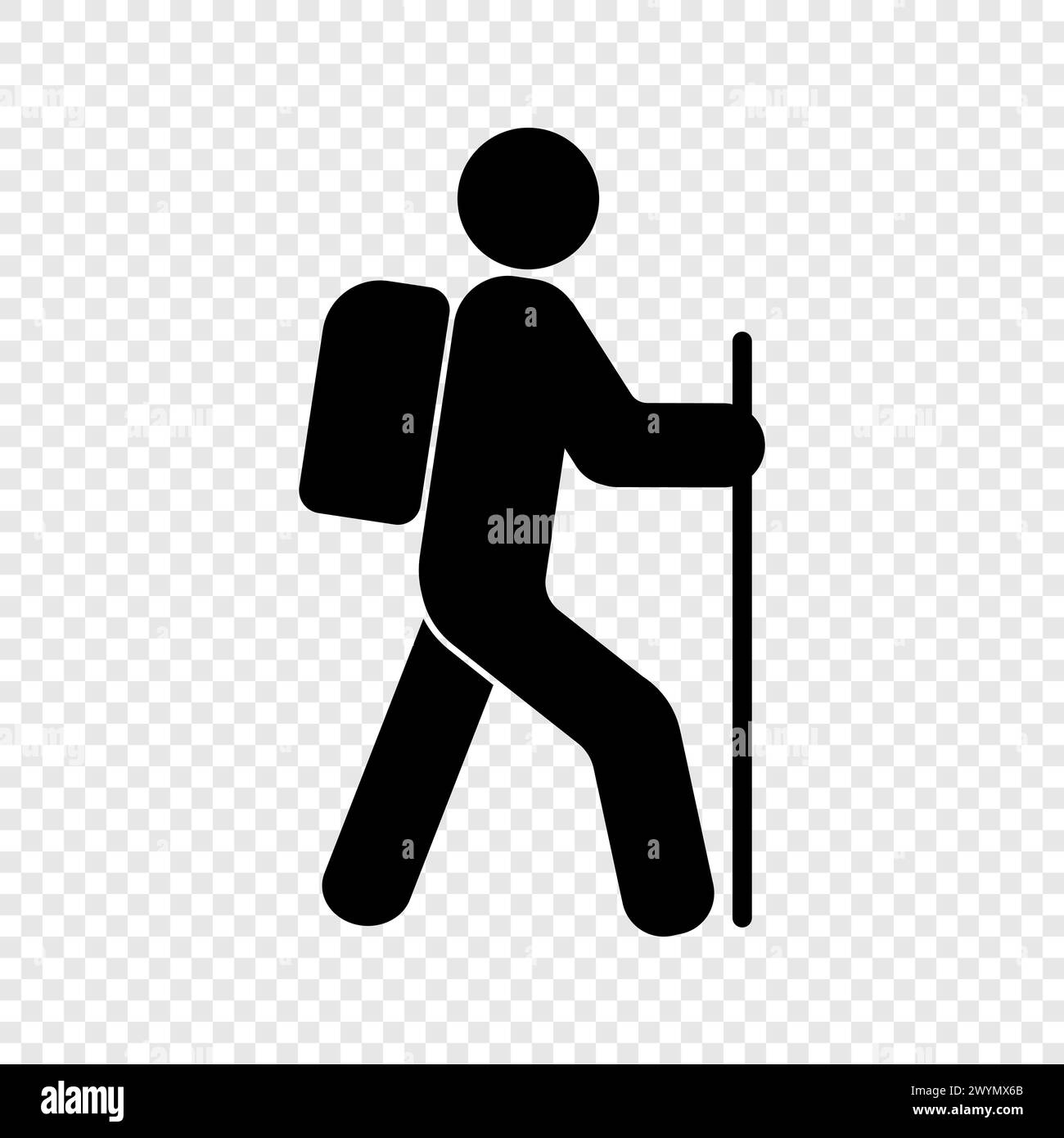 Hiking icon vector isolated. Walking icon Stock Vector Image & Art - Alamy